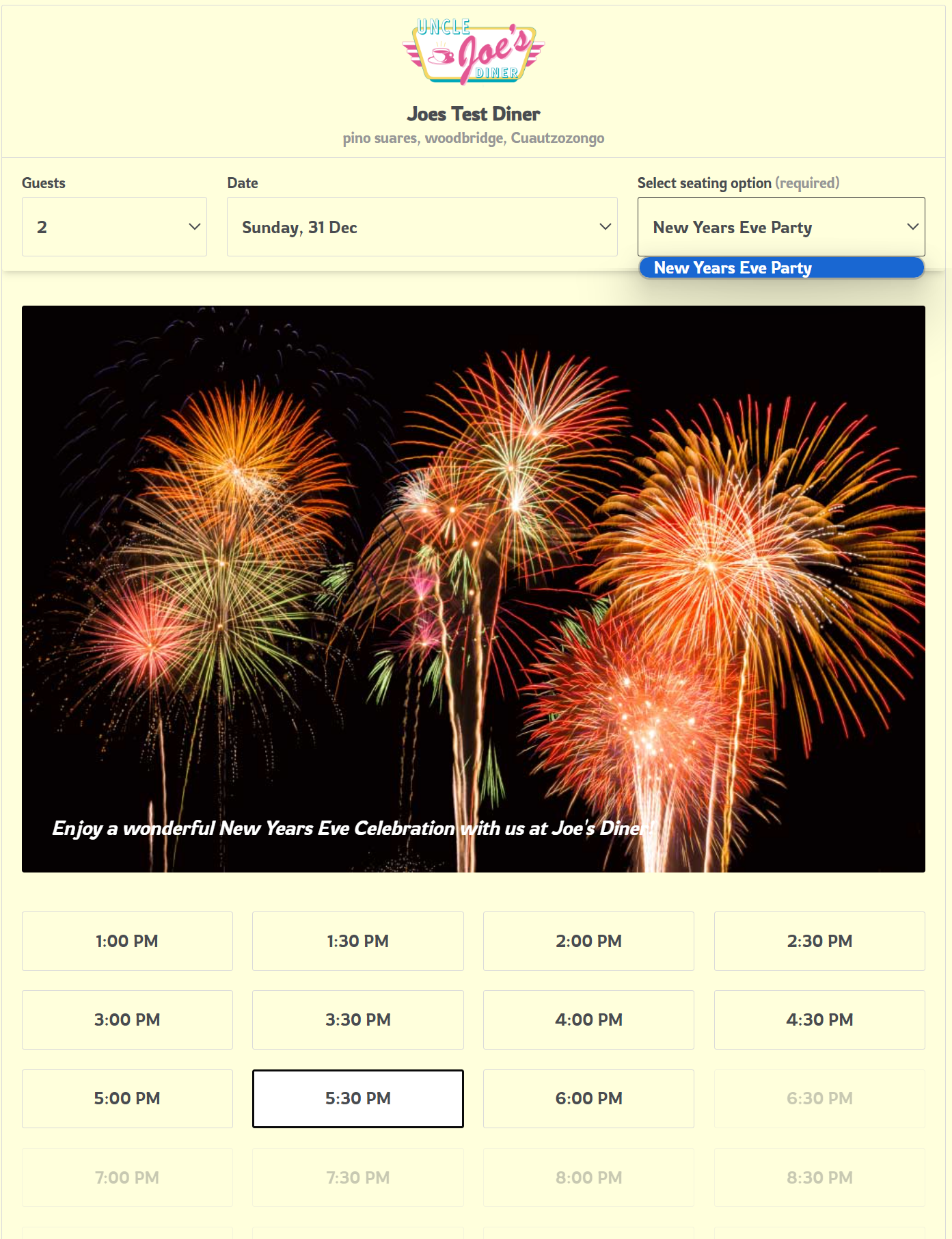 Creating Events and Reservation Preferences